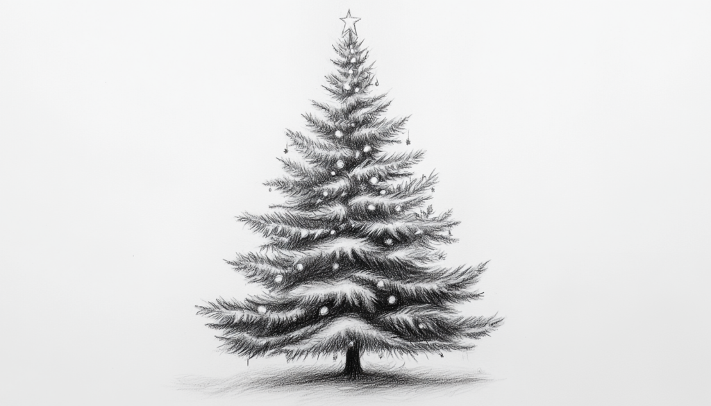 33 Christmas Tree Art Drawings For 2025 - ArtsyCow