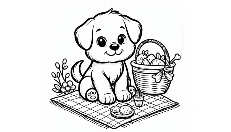 18 Cute Dog Spring Coloring Pages For 2025 - ArtsyCow
