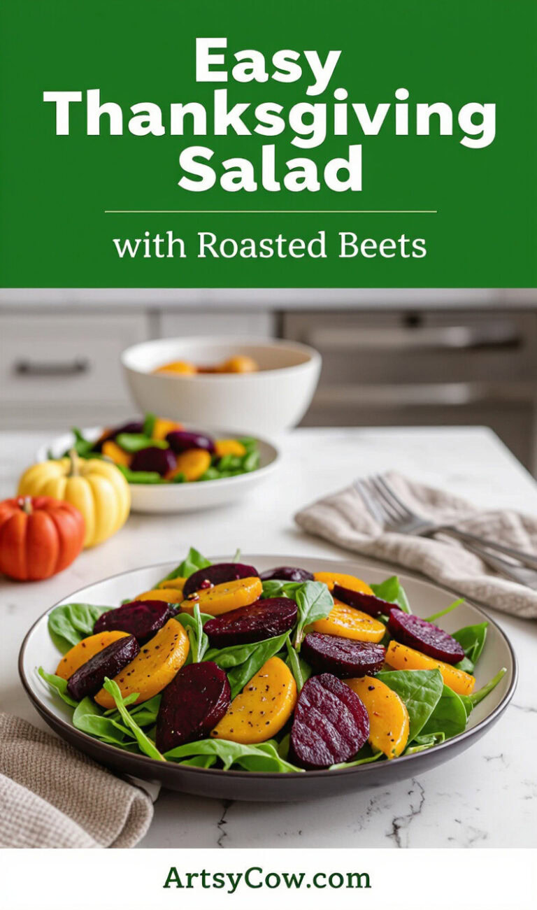 Roasted Beets Thanksgiving Salad Recipe: Easy, Colorful, Crunchy - ArtsyCow