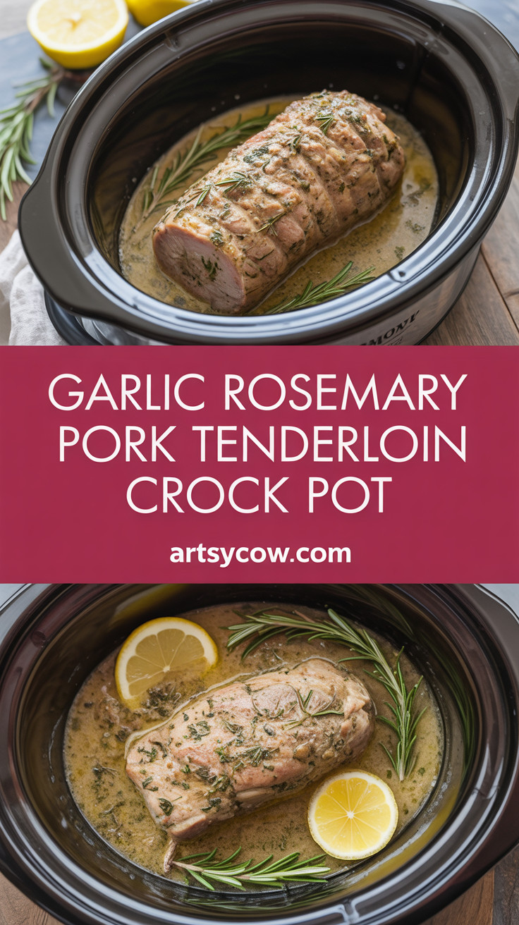 No-Fuss Garlic Rosemary Pork Tenderloin Crock Pot Recipe — Sear, Set ...