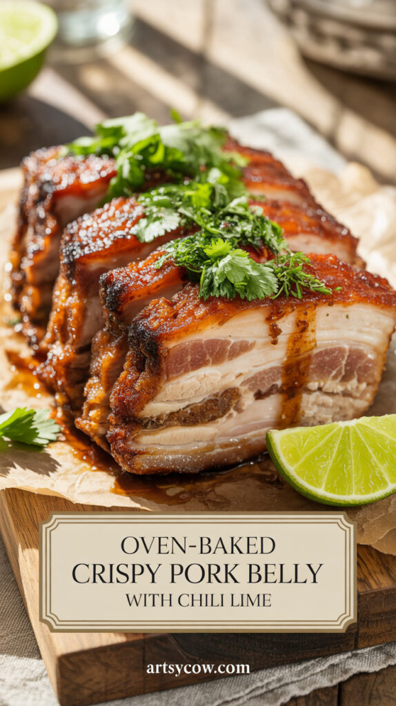 Oven-Baked Crispy Pork Belly Recipe with Chili Lime (No Deep Fry, All ...